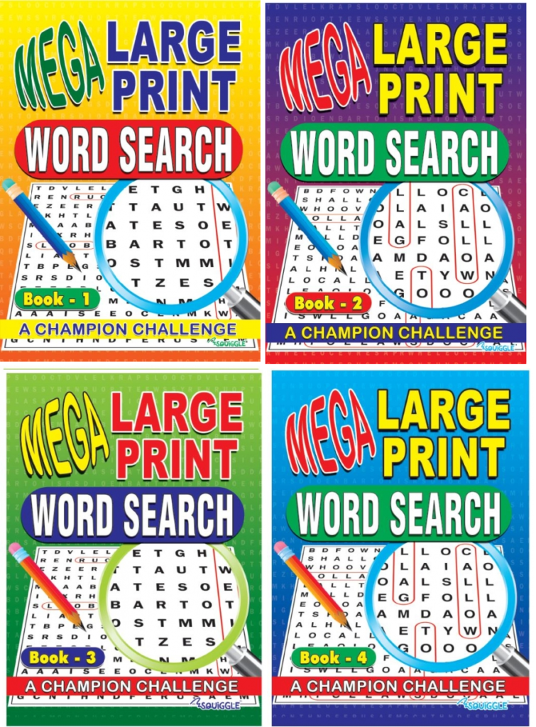 A4 Word Search Mega Large Print Puzzles Books Lots of PUZZLES with ...